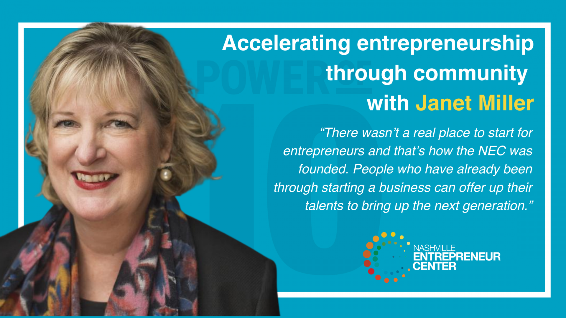 Accelerating entrepreneurship through community with Janet Miller ...